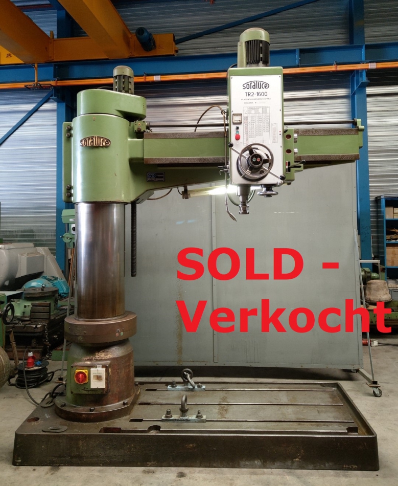 Radiaal boormachine Soraluce - verkocht model : TR2 - 1600 Boormachines ...