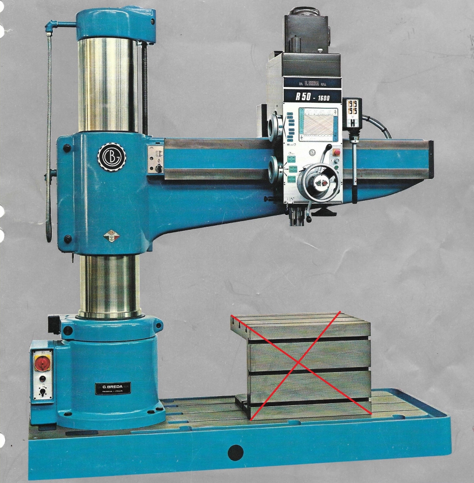 Radiaal boormachine G. Breda - verkocht model : R 50 - 1250 ...