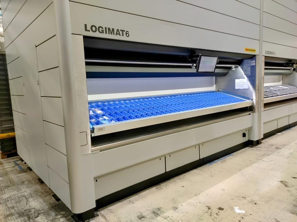 Schäfer Logimat lift nr. 6 Hoogte : 13450 mm VLM Shuttle Liften ...