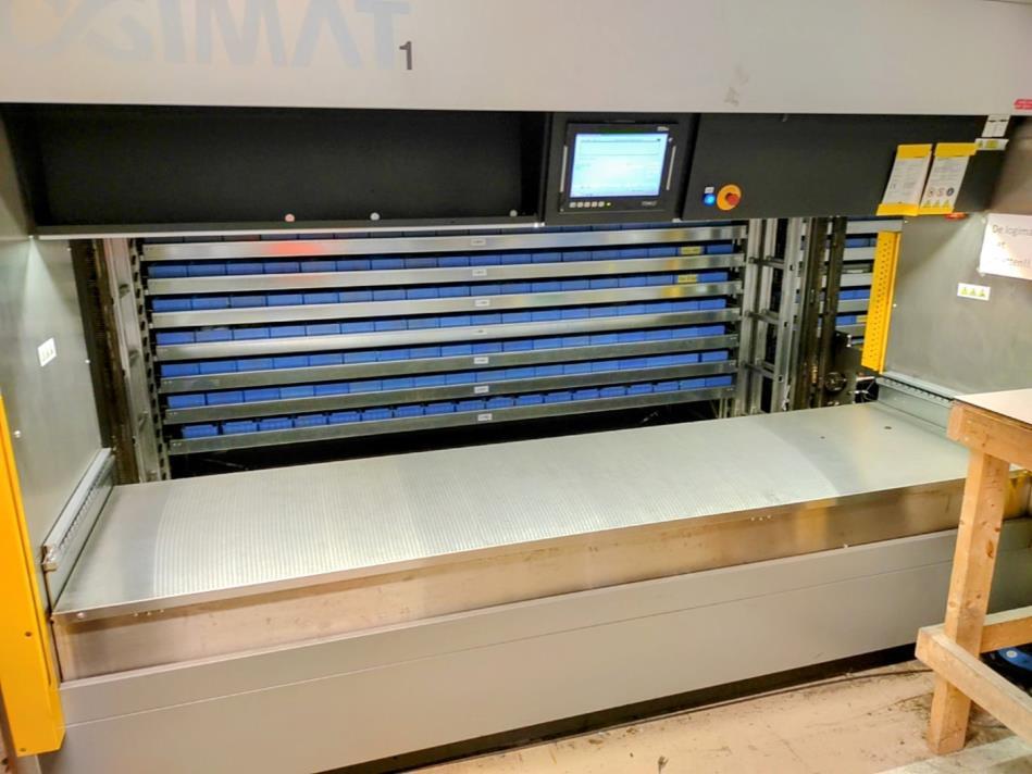 Schäfer Logimat lift nr. 1 Hoogte : 13500 mm VLM Shuttle Liften ...